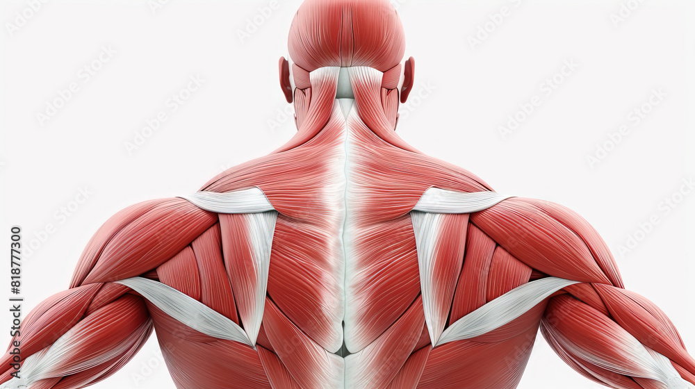 realistic picture of human upper body muscles anatomy Stock ...
