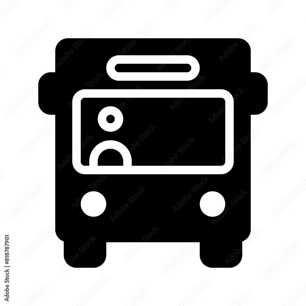Shuttle bus solid icon. travel pick up symbol icons graphic design ...