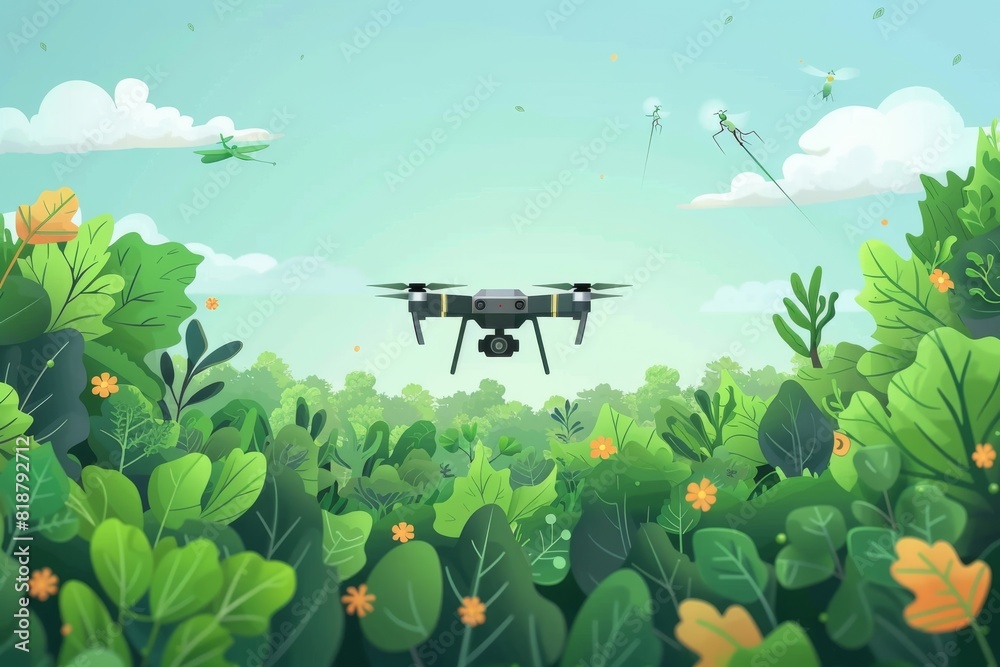 Farm technology with drone sensors and equipment optimizes crop health ...