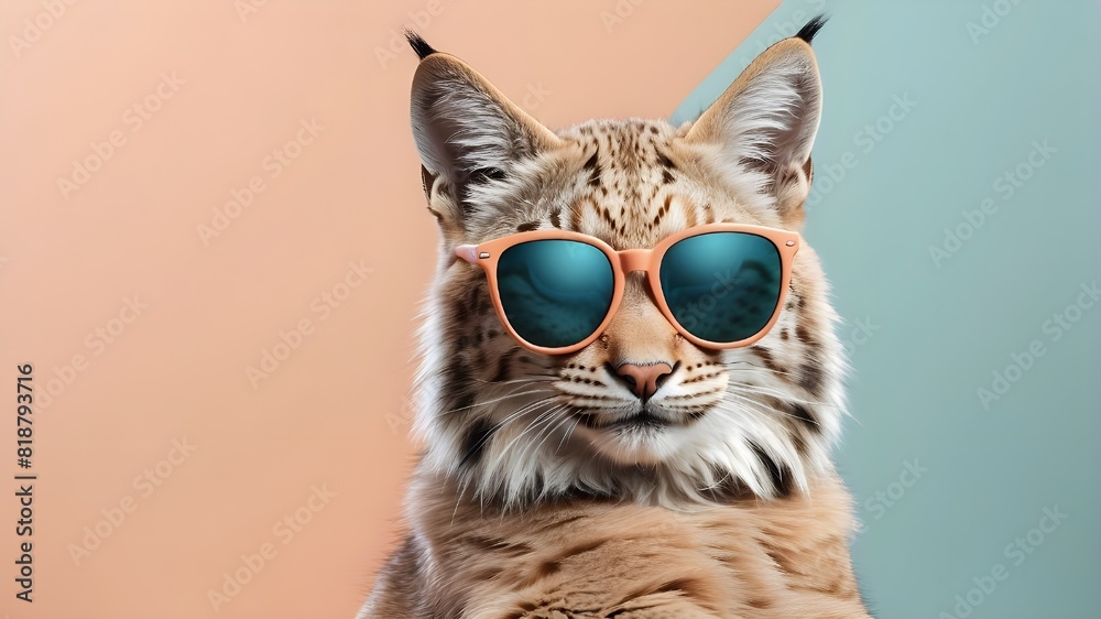 imaginative animal notion. Isolated on a solid pastel background, a ...