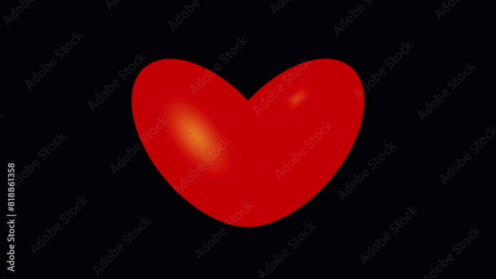 Red Heart beat Animated symbol of love 4K resolution loop animation ...