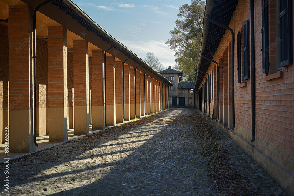 modern military barracks without people ultra realistic photo Stock ...