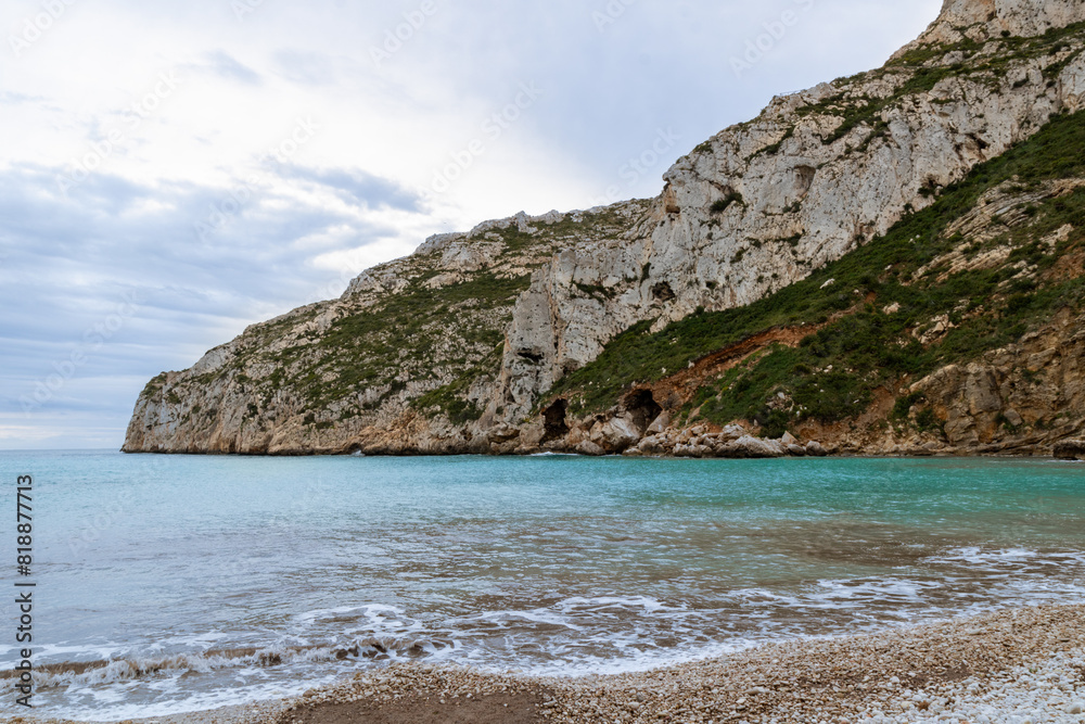 Cala Granadella, considered one of the most beautiful beaches in Spain ...