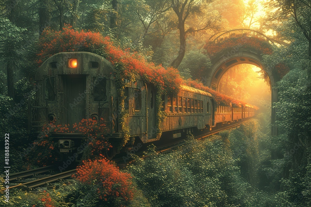 Train Travel Adventure Concept Art Conceptual artwork depicting the ...