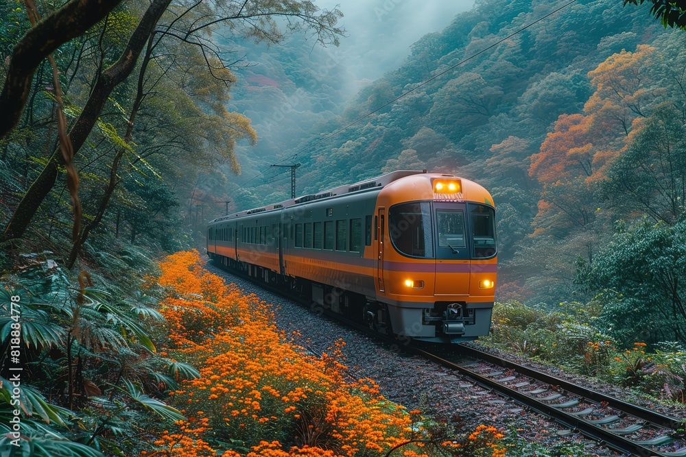 Train Travel Magazine Cover Magazine cover featuring an enticing image ...