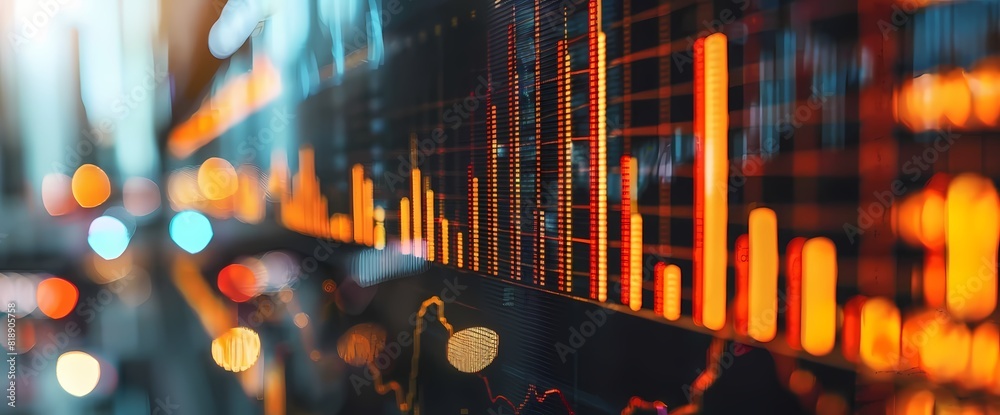 Clear and concise bar graph illustrating a sharp increase in stock ...
