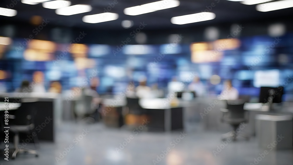 Blurry Studio Background for news anchor - news room for Green screen ...