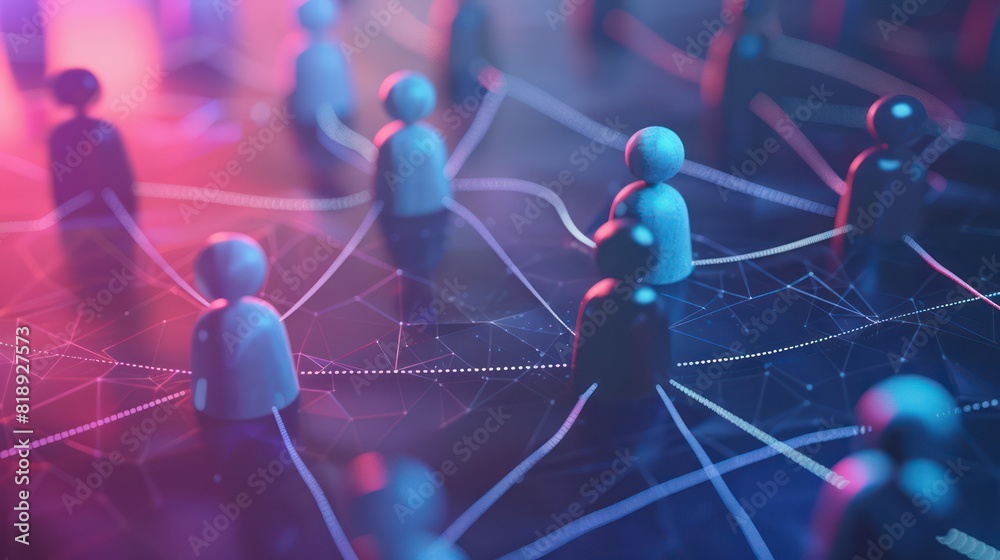 This image shows a conceptual network of figures connected by lines ...