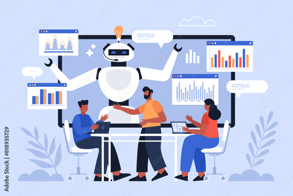 Vetor de Artificial intelligence tool for future trends analysis ...