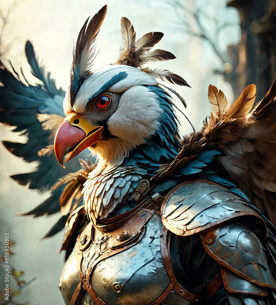 Vintage-Inspired Aarakocra Rogue Character Portrait Gen AI ilustración ...