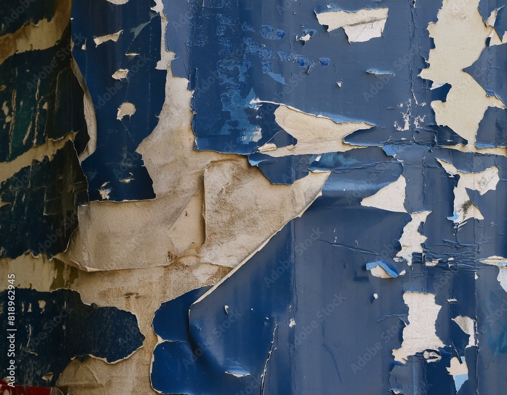 old blue wall poster texture,Old ripped torn blue posters grunge ...