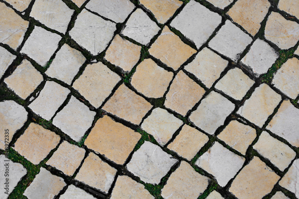 Imagem de fundo natural formada por pedras brancas de uma calçada ...