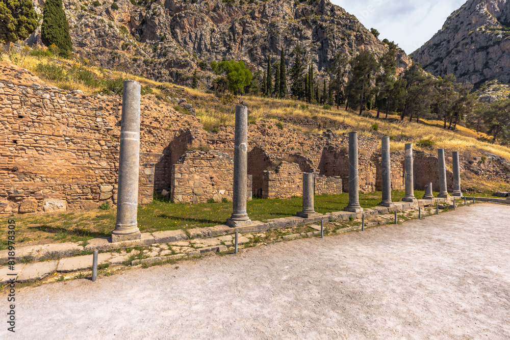 Delphi, Greece, May 4th 2024: The legendary Archaeological ruins of the ...