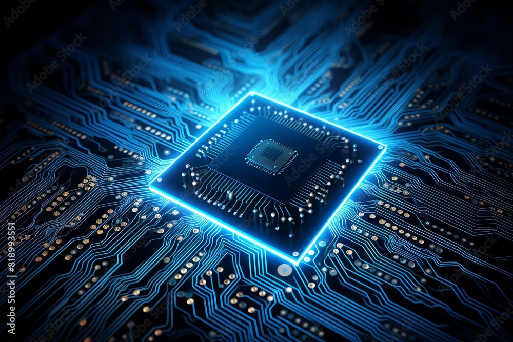 circuit board background, Microchips and computer boards. Chip for ...