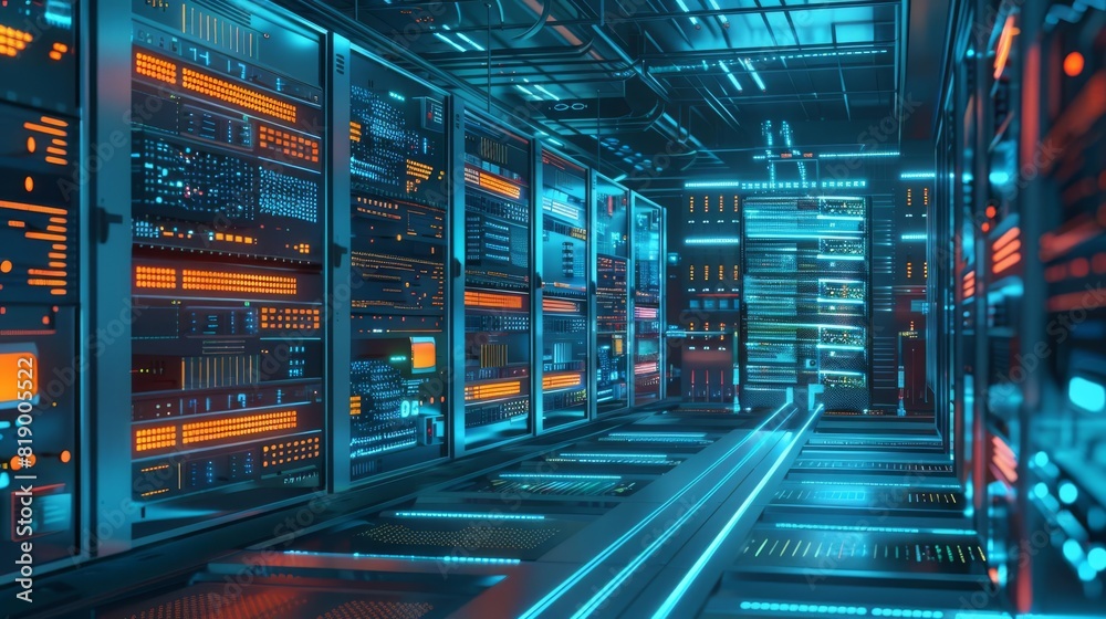 Secure Data Classification And Labeling System Visualization Aigenerated Digital Illustration