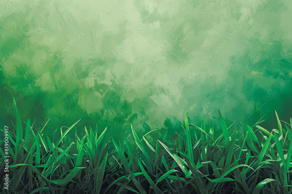 Drawing green grass field vector background pattern border illustration ...