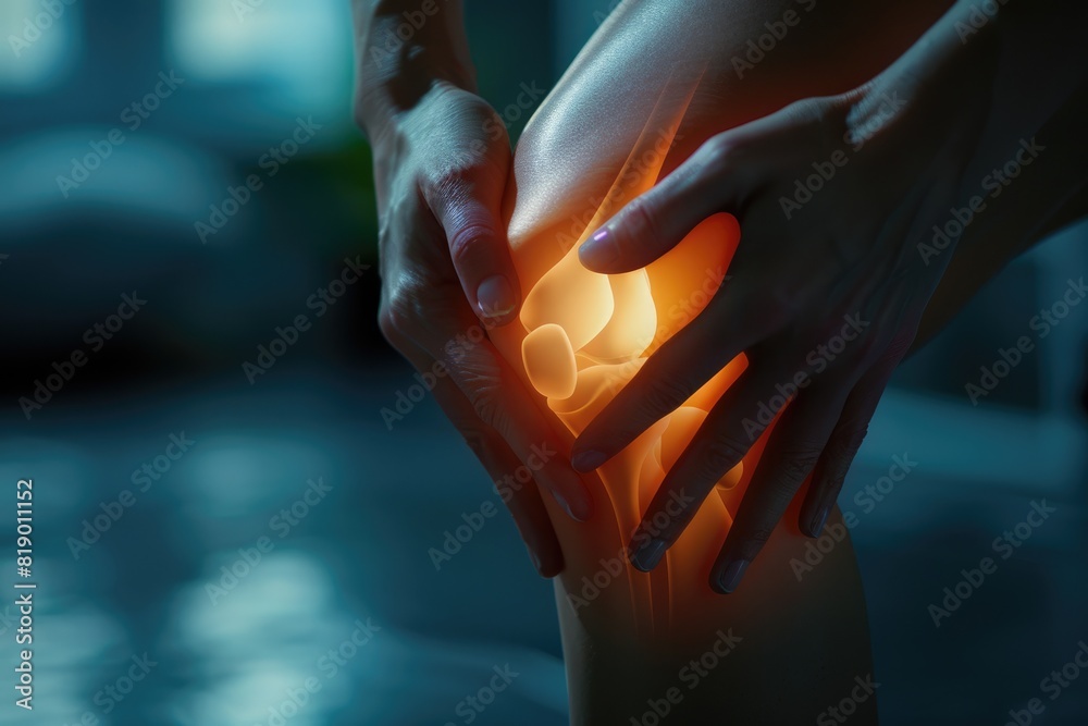 Knee paint, medicine anatomy body tibia accident, health scan treatment ...