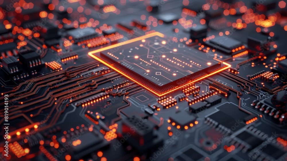 Image of an automated manufacturing process for semiconductor devices ...