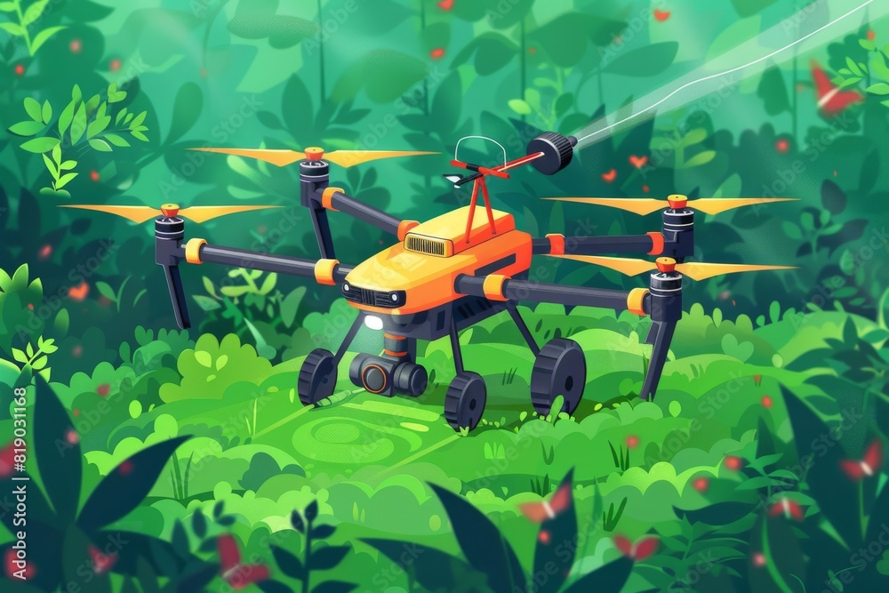 Automated drone farming techniques in vector automated farming analysis ...