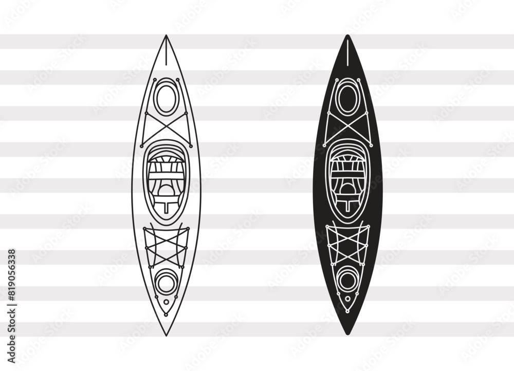 Kayak SVG, Canoe Silhouette, Kayak Boat Svg, Water Sports Svg, Kayaking ...