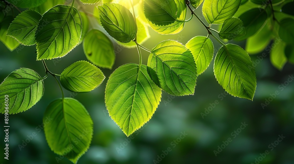 Nature Background Soft, bright green leaves with a gentle background ...