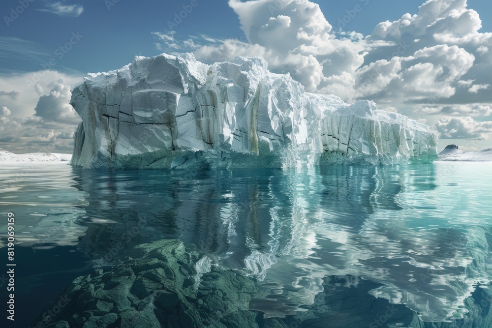 Effects of global warming, showcasing rising sea levels engulfing ...