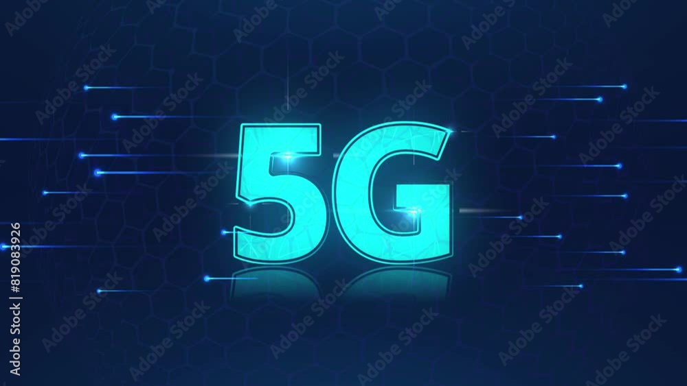 5G Logo Animation, 5G Logo, 5G Network, 5g Technology On Blue Digital Background Animation ...