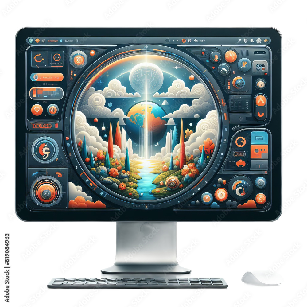 remote desktop interface with remote login, screen sharing, and file ...