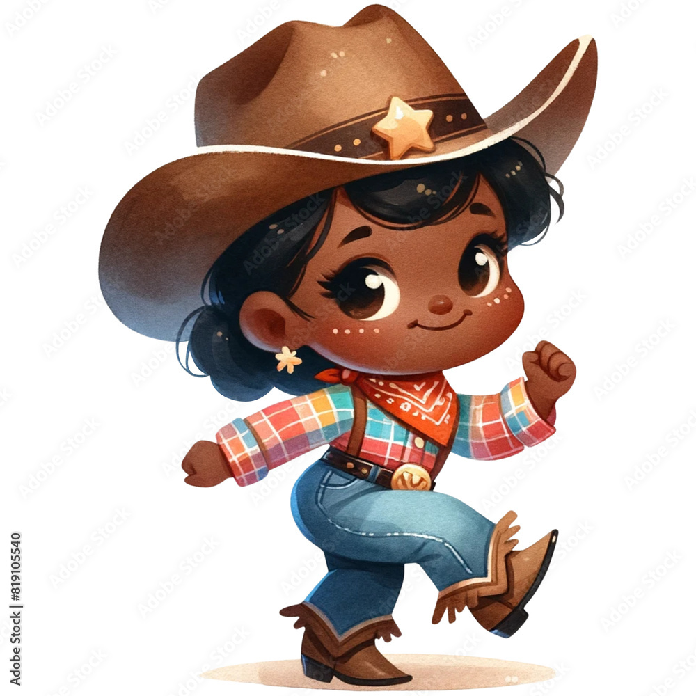 cute watercolor cowgirl, Black Cowgirl,Western Clipart,Wild West PNG ...