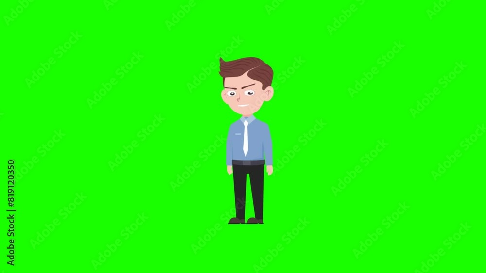 Cartoon character walk speak and think reaction background and 2d ...