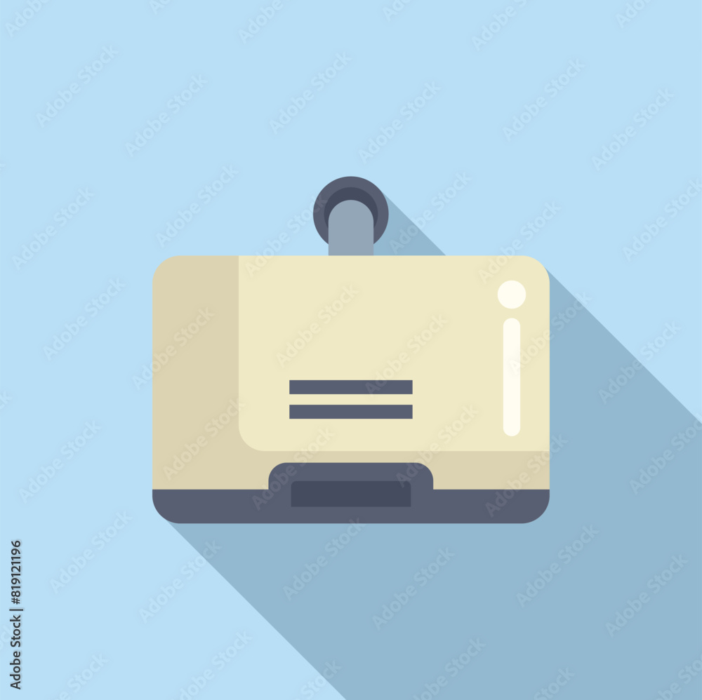 Minimalist vector illustration of an identification badge with a simple ...