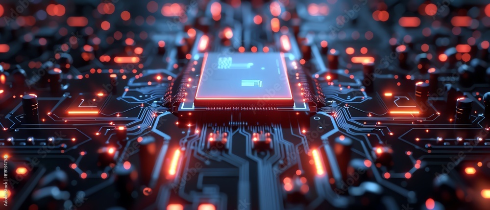Quantum computing theme front view depicting advanced quantum ... Quantum computing theme front view depicting advanced quantum ...