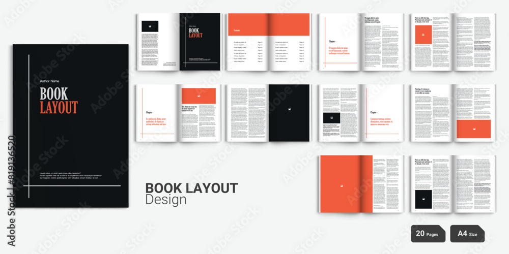 Book Layout Design ePub Layout Classic Style Book Design Minimal Book ...