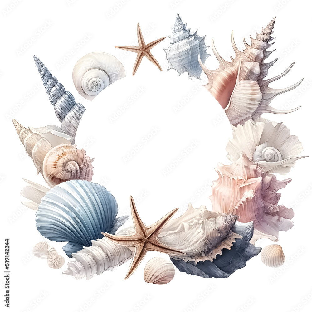 Seashell clipart in different shapes and sizes, An illustration for ...