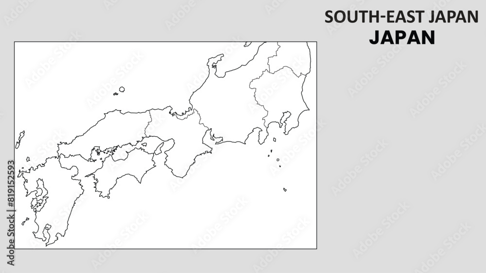 Southeast Map. Outline state map of Southeast. Political map of ...
