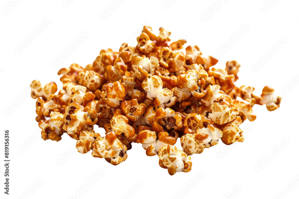 Delicious caramel popcorn isolated on transparent background. Perfect ...
