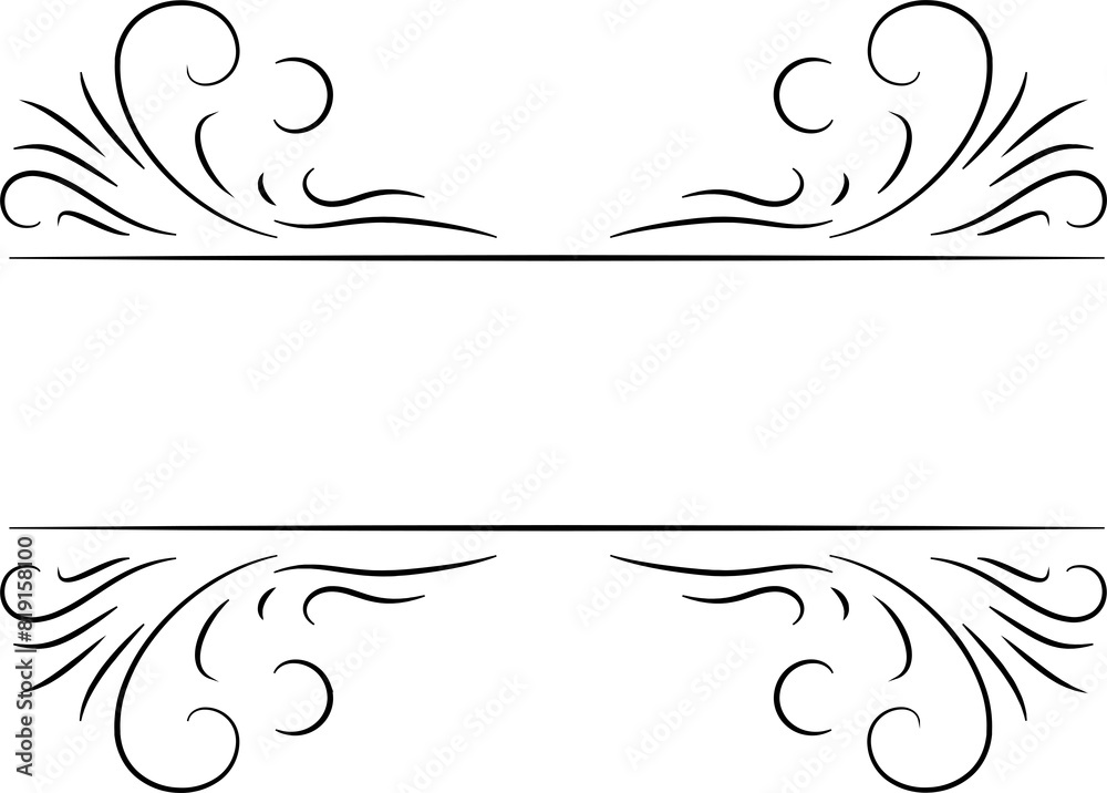classic border wave dividing line flower pattern Scroll elements and ...