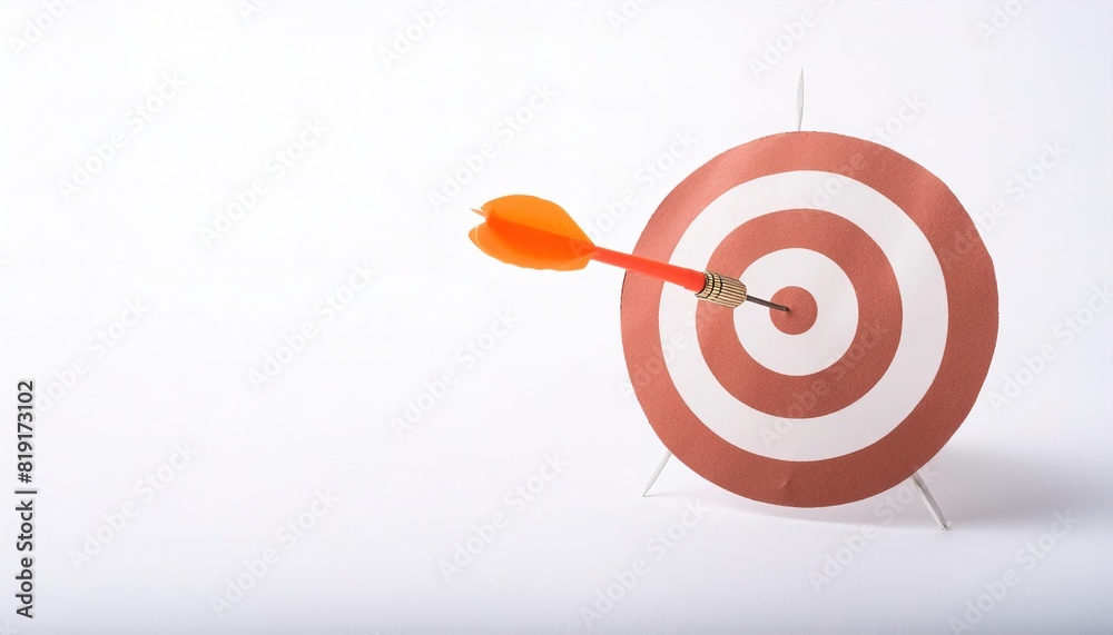 archery hunting bow and arrow concept origami of red and white bullseye ...