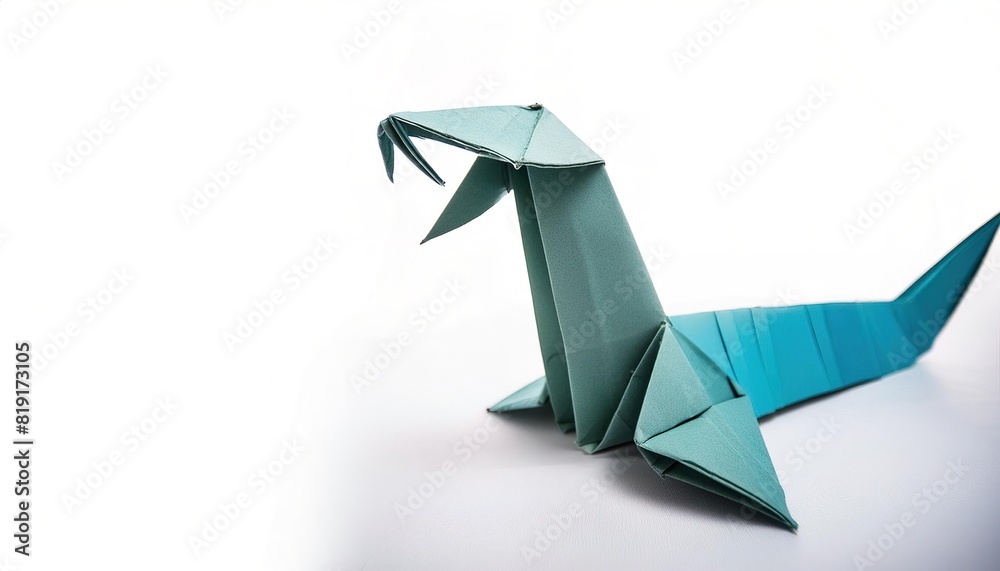 monsters cryptid mythological creature concept origami of loch ness ...