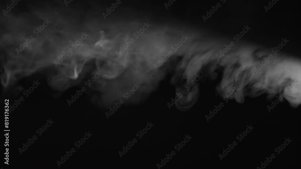Smoke. Cloud of cold fog black background. Light, white, fog, cloud ...