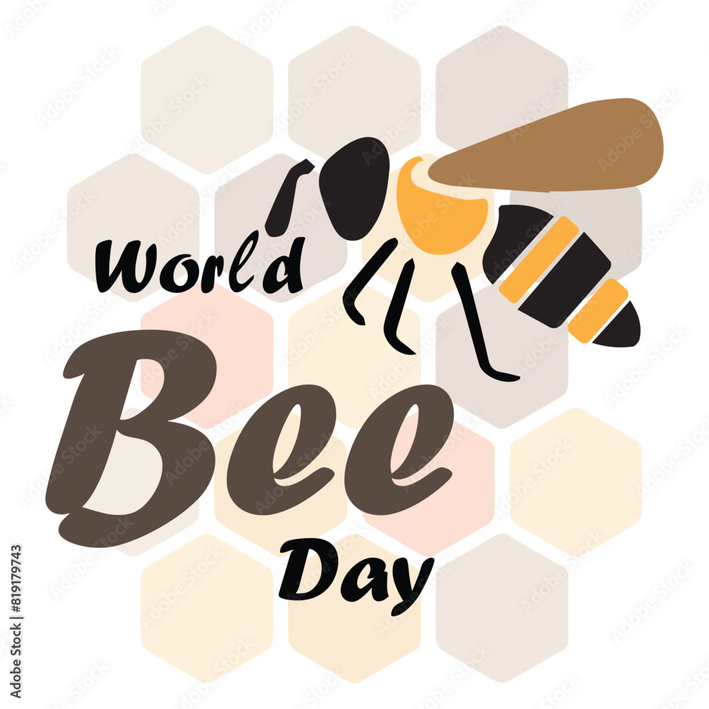 World Bee Day 20 MAY template vector FOR BEE SAVING, NATURE SAVING ...
