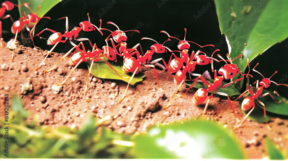 Ant Trails: The Industrious Paths of Ants in the Garden - Imagine a scene where ants march in ...