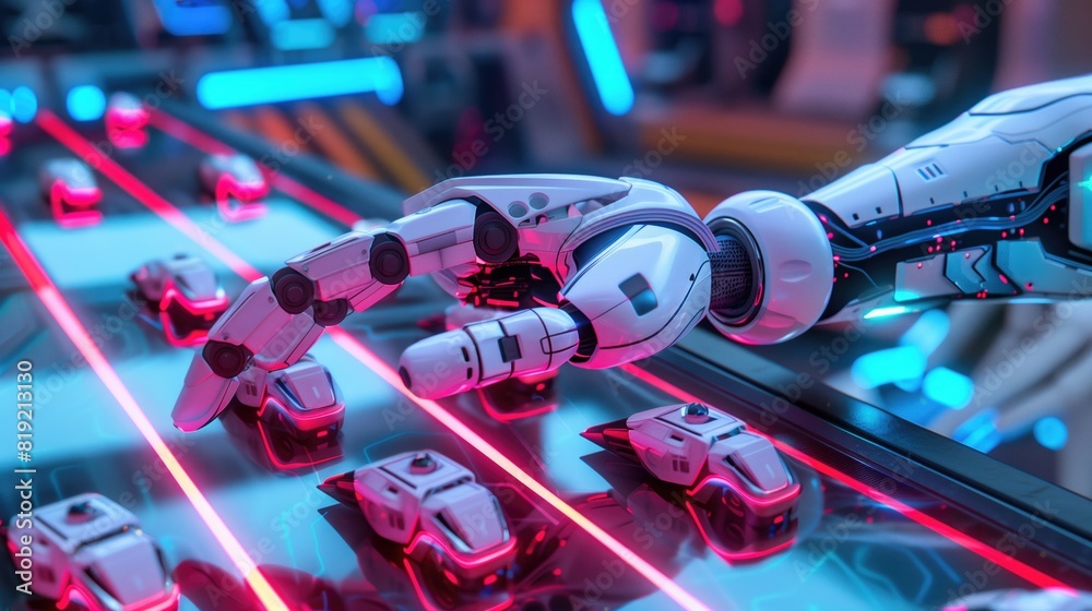 Automated monitoring and control of robot arm machines in smart ...