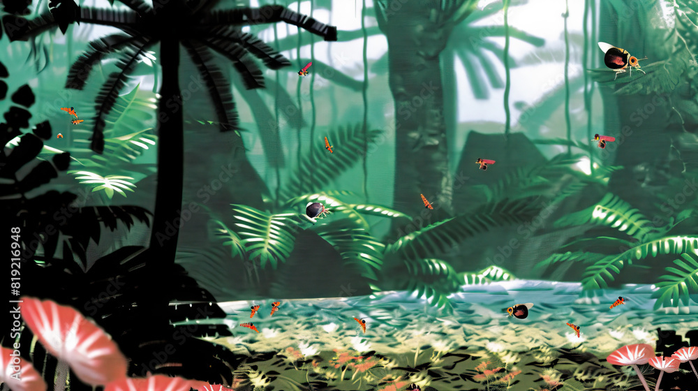 Jungle Rhythms: The Pulse of Life in the Undergrowth - Imagine a scene ...