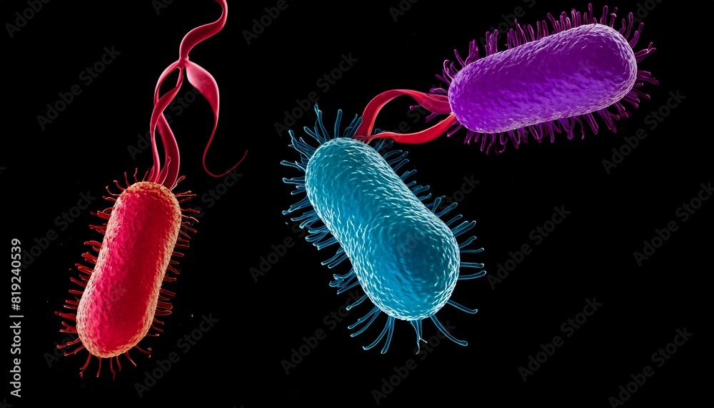 BACTÉRIAS: VISÃO AMPLIADA DE BACTÉRIAS INFECCIOSAS DO TIPOS BACILO ...