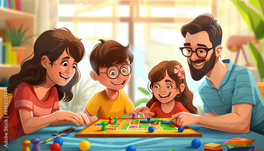 Happy Family Playing Board Games Together - Foster family bonds with ...