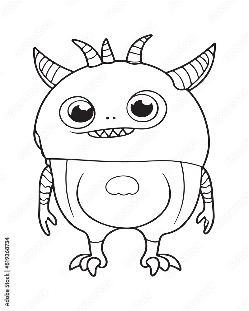 Monster Coloring Pages, Monster vector, Monster illustration, Doctors ...