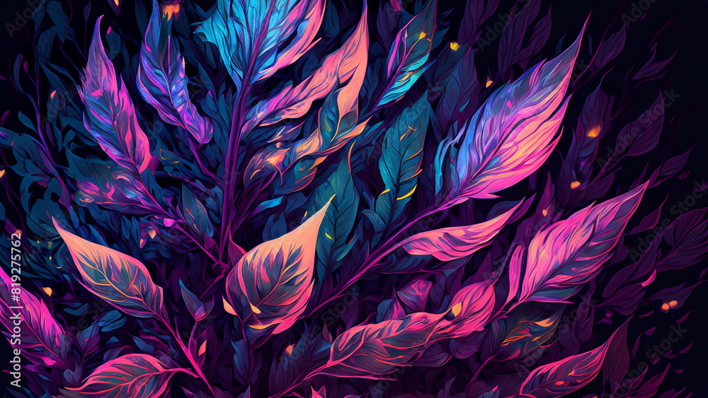 Abstract fantasy wallpaper with botanical flower special background ...