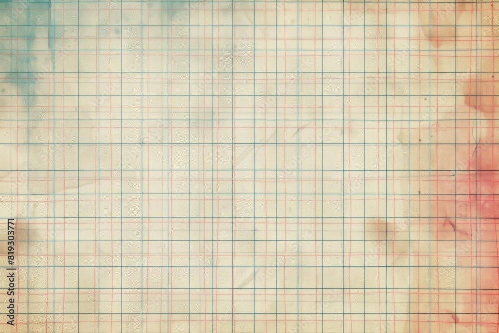 Retro style background illustration, featuring a classic graph paper ...