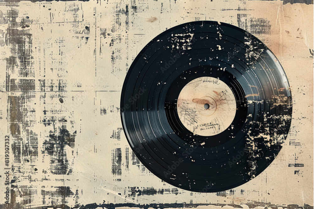 Realistic distressed edge paper texture overlay for album cover art ...